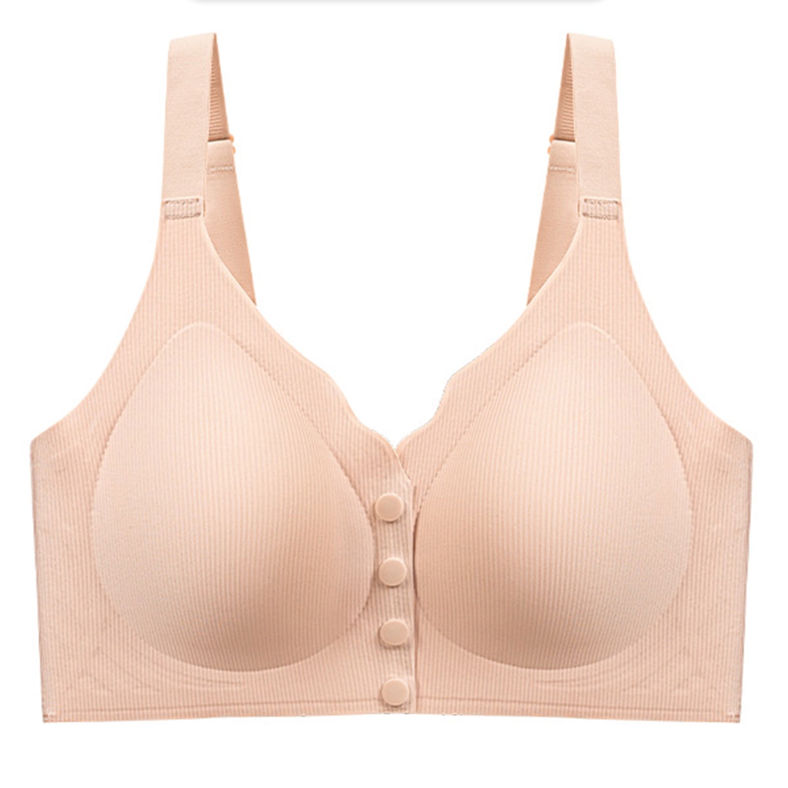 Bpmpbo Woman's Front Button Closure Bra Solid Color Thin Style ...