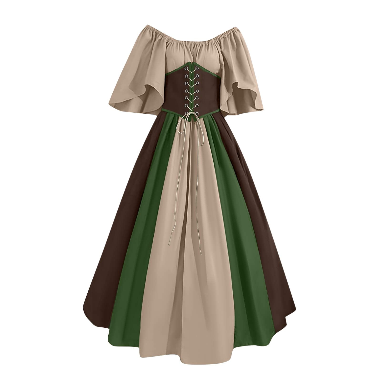 Bpmpbo Women Vintage Cosplay Dress Victorian Gothic Corset Dress, Medieval Renaissance Costume ...