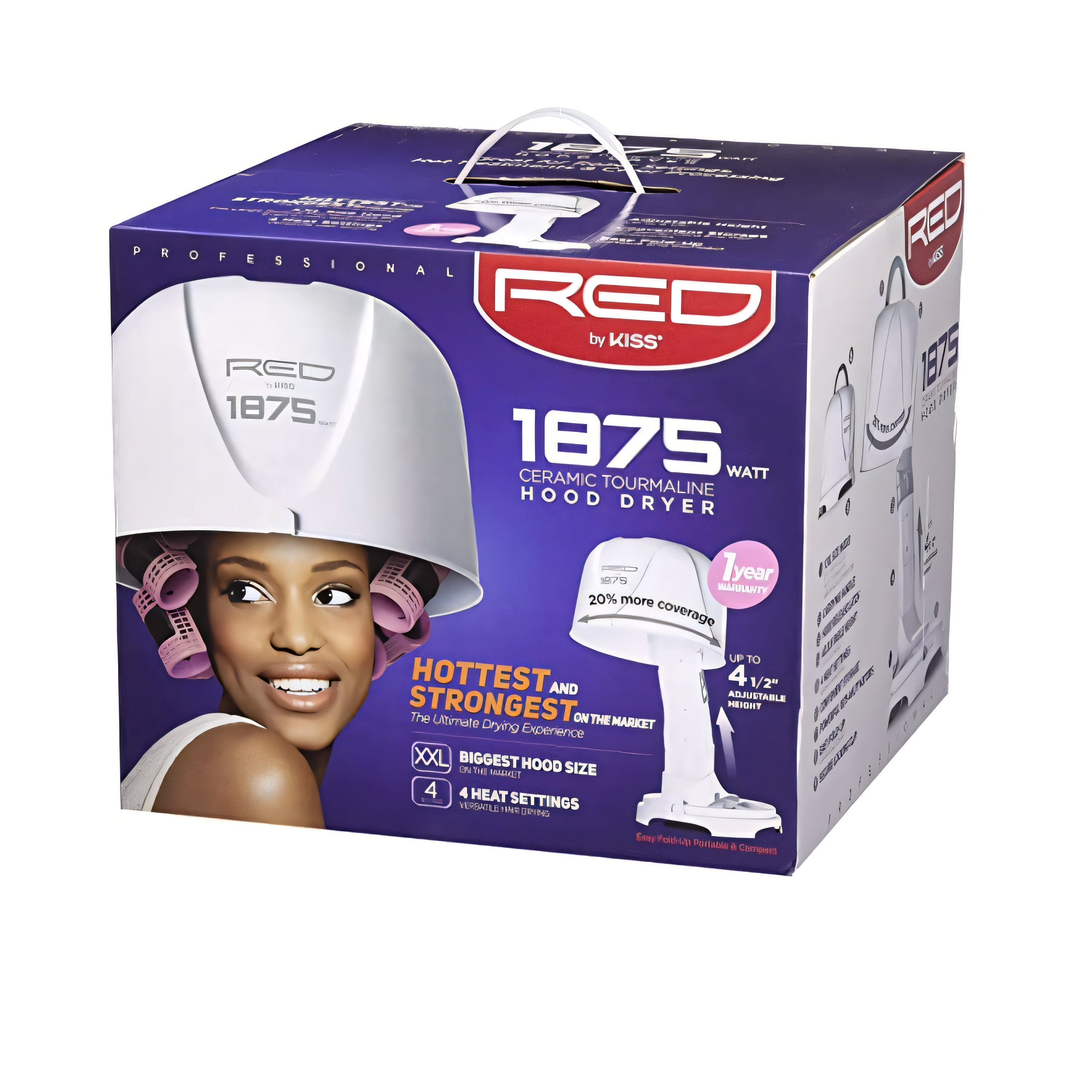 Bpolished Beauty Supply Red New Red Hood Dryer #Bod04 - Walmart.com