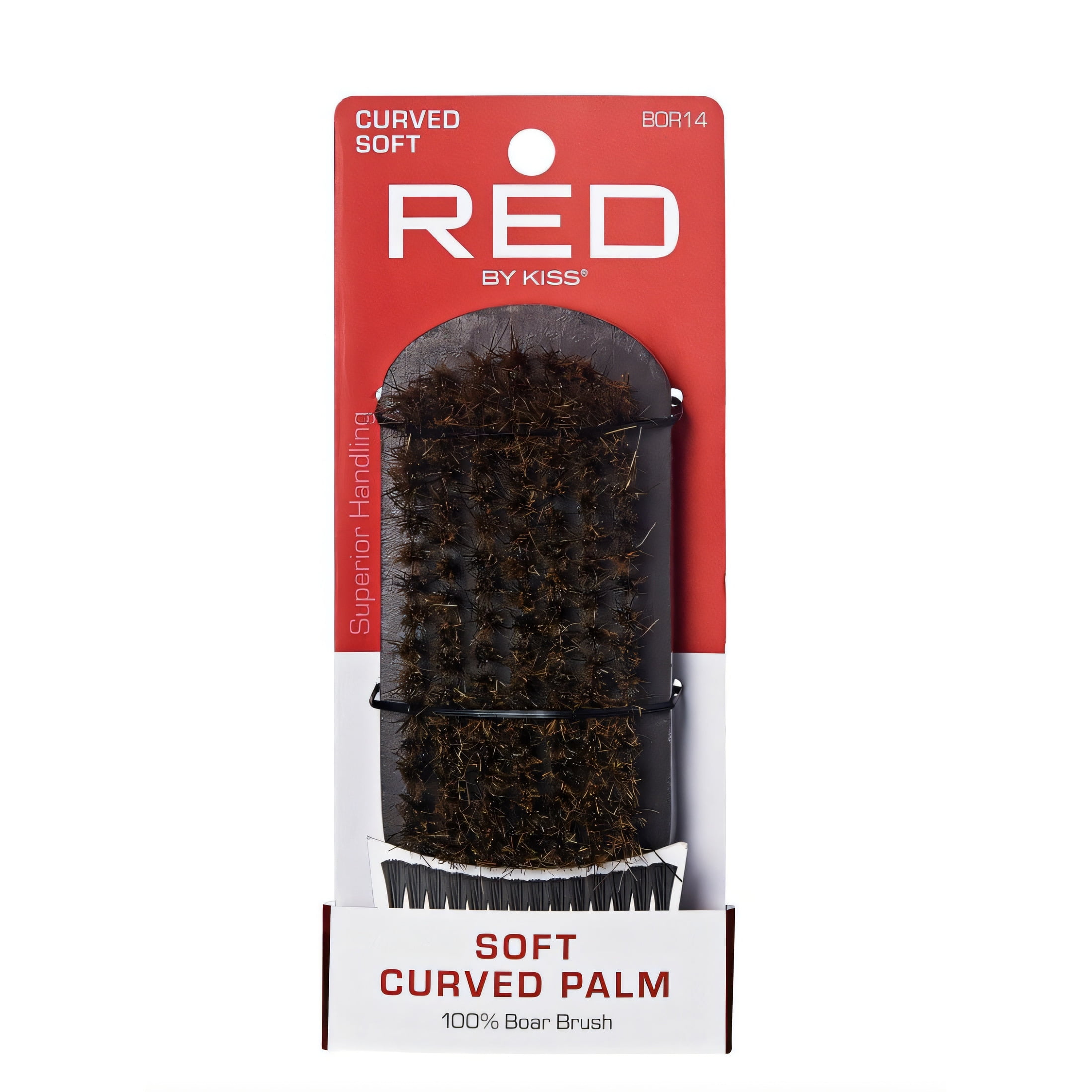 Bpolished Beauty Supply Red Professional 100% Boar Soft Curved Palm # ...