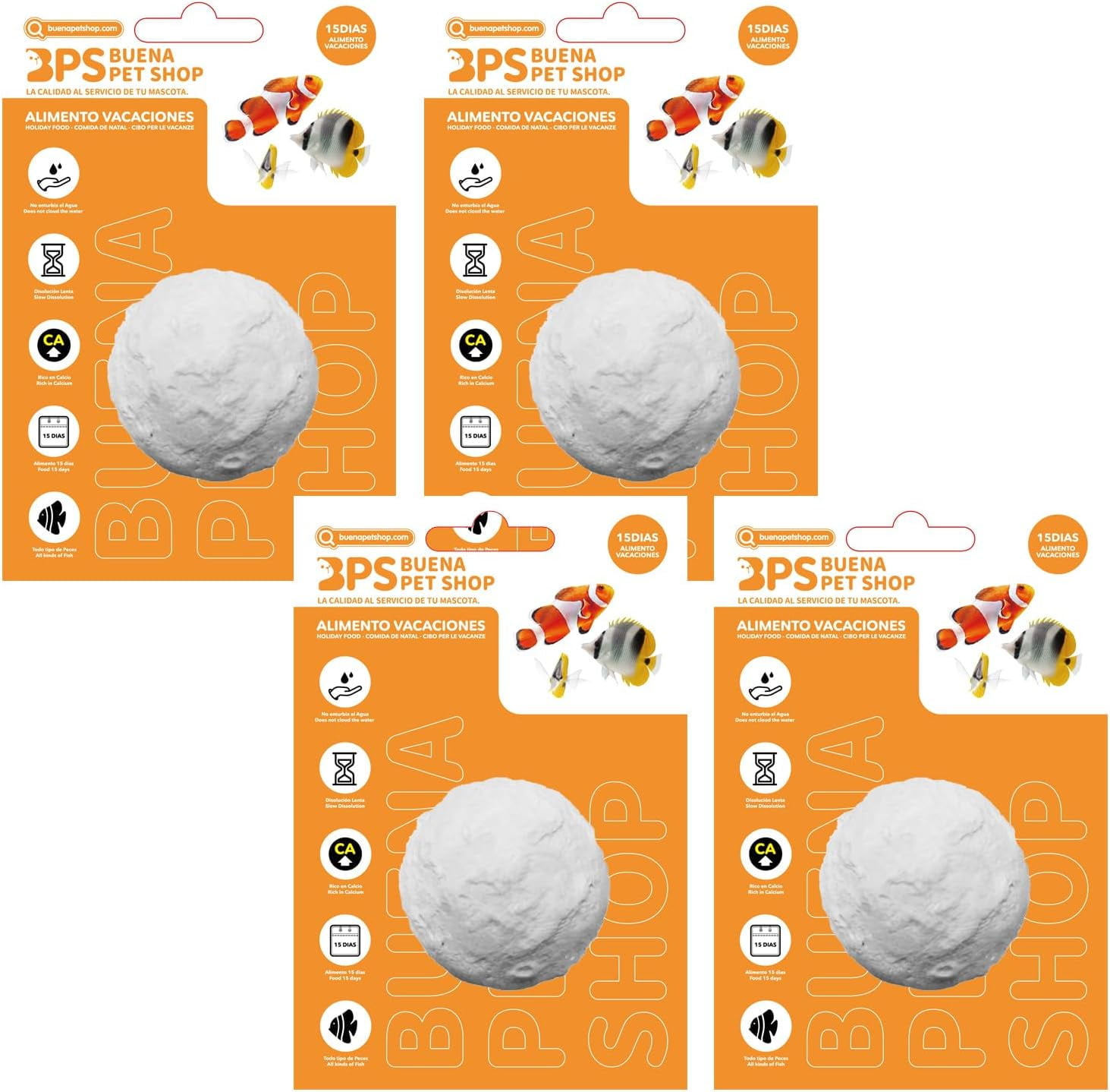 Bps Lot De 4 Aliments Pour Poissons Pour Le Week-End Pour 15 Jours Pour ...