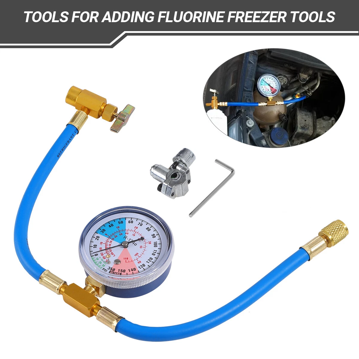 Bpv31 Bullet Piercing Tap Valve Kits W/ Pressure Gauge Fit For Home ...