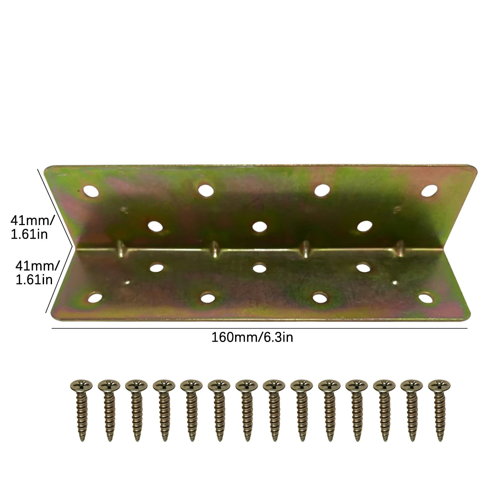 Bpyeka 4pcs Heavy-Duty 90-Degree Angle Iron Corner Metal Bracket ...