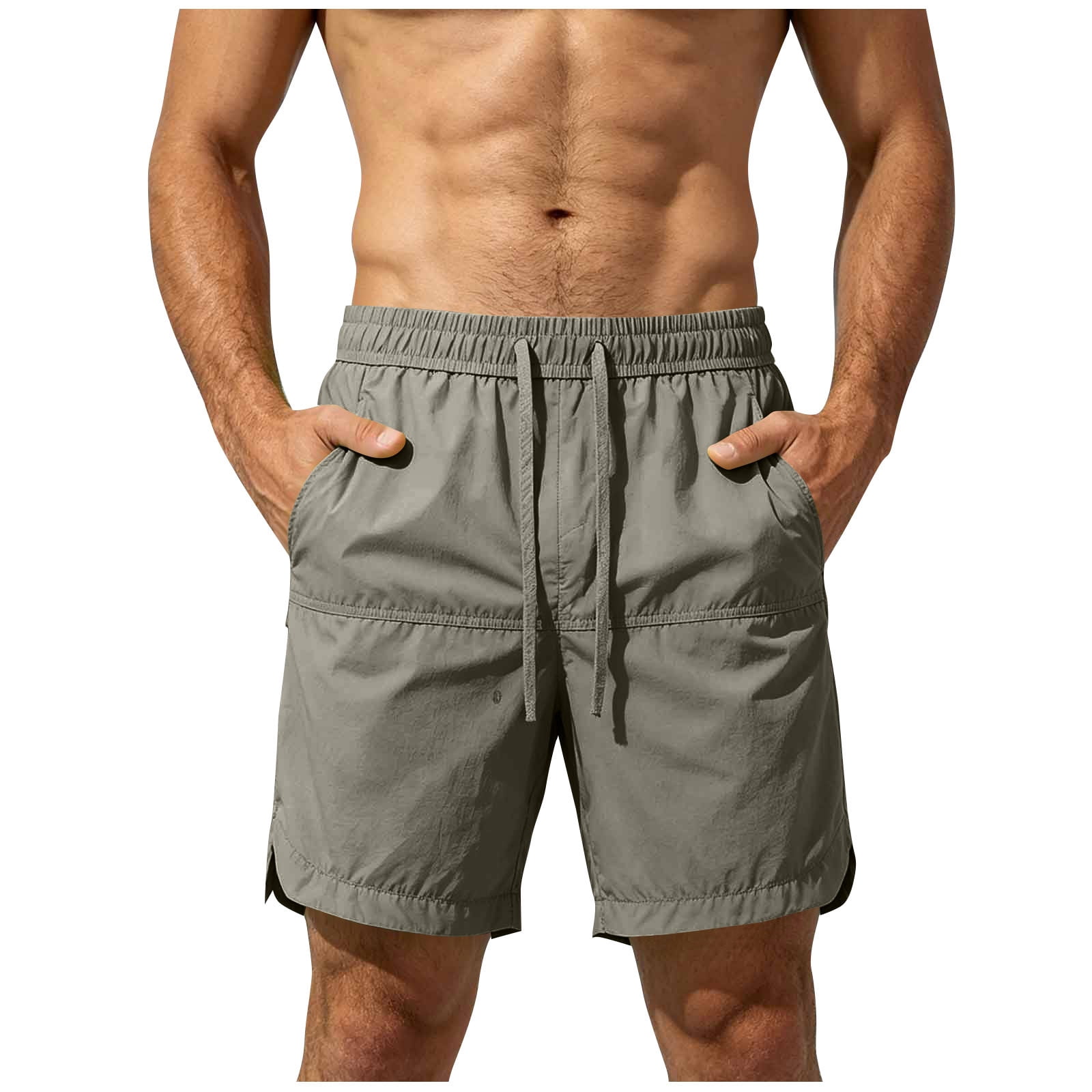 Bpyeka Big & Tall Men's Quick Dry Athletic Running Shorts, Drawstring ...
