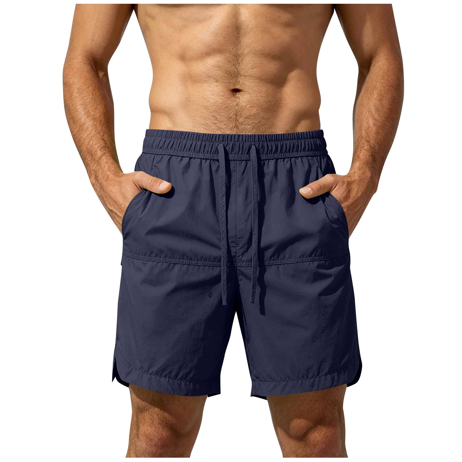Bpyeka Big & Tall Men's Quick Dry Athletic Running Shorts, Drawstring ...