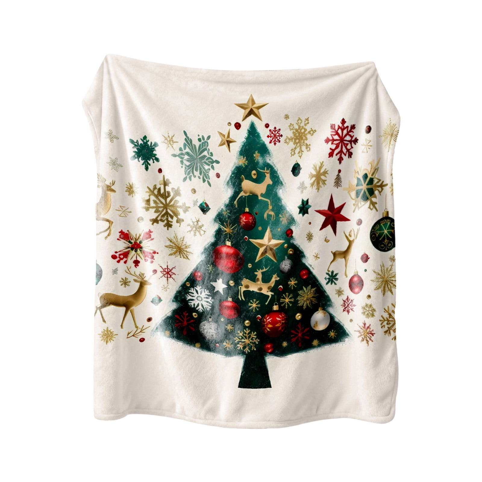 Bpyeka BlanketChristmas Flannel Christmas Tree Blanket forest Snow ...