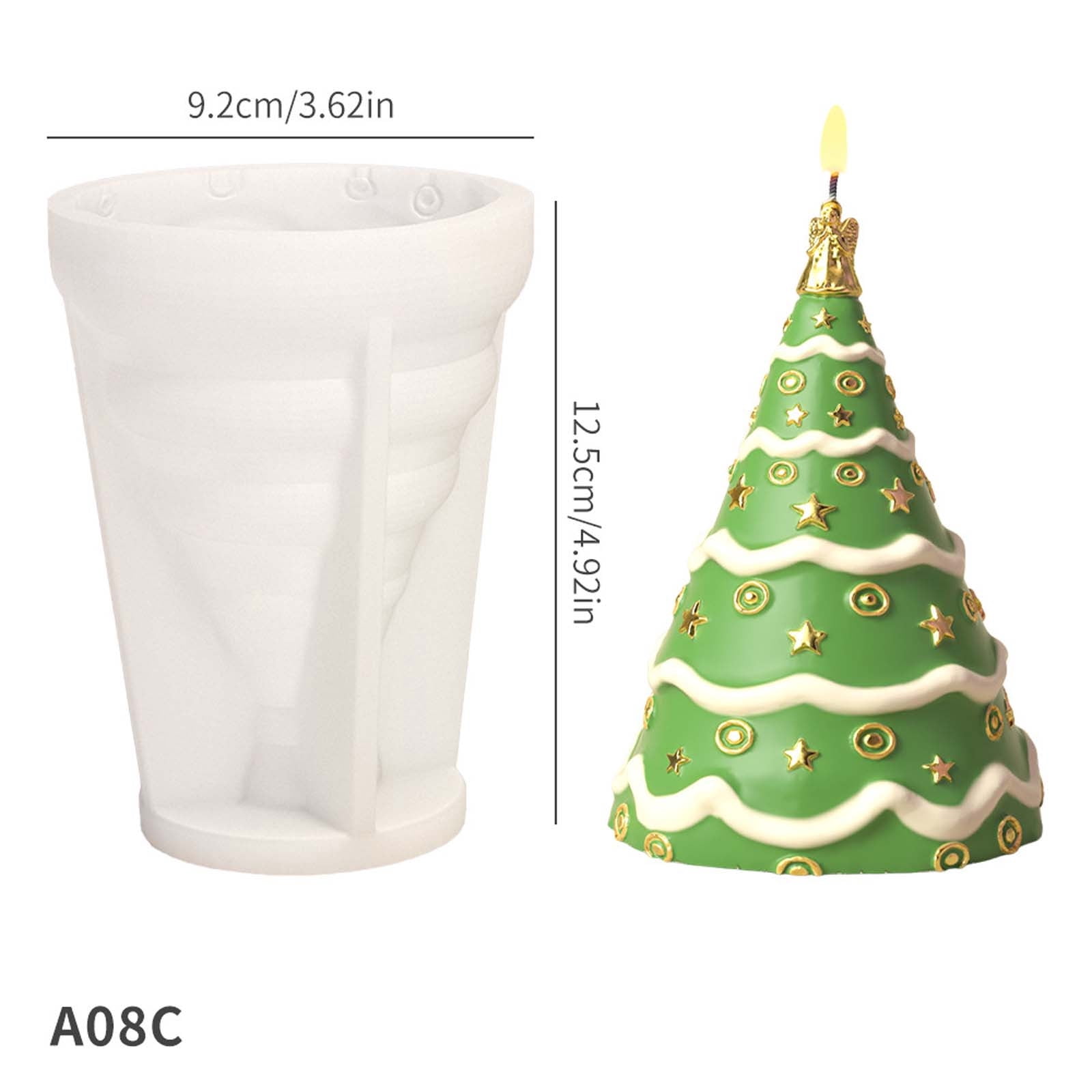 Bpyeka Candle MouldChristmas Tree Aromatherapy Candle Mould Christmas ...