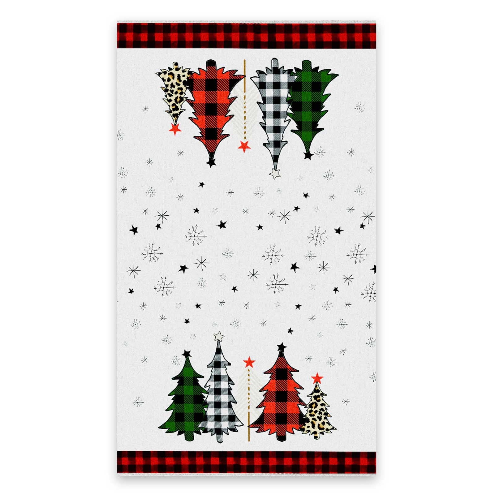 Bpyeka Christmas Tree Decorated Towels Christmas Kitchen Washcloth ...