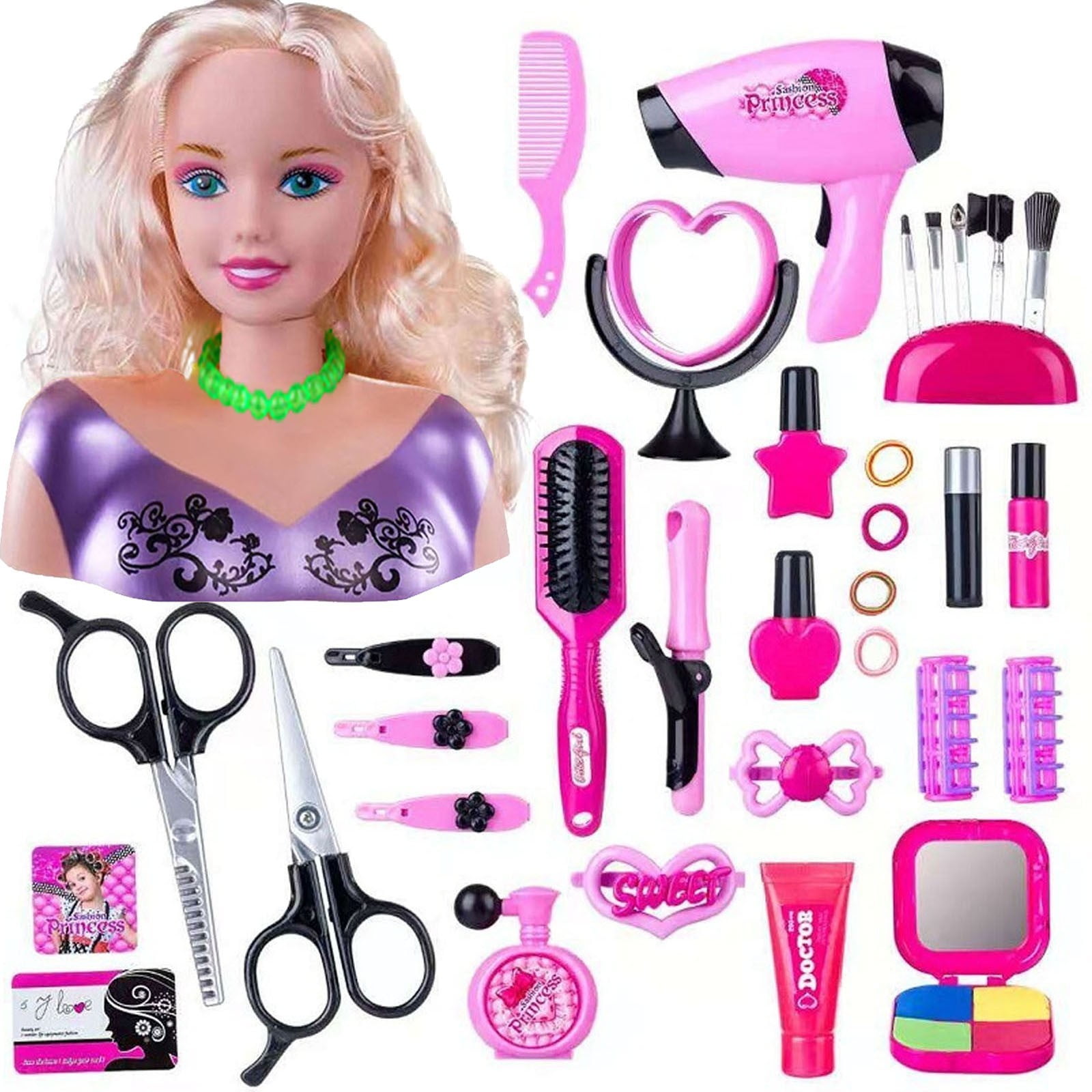 Bpyeka Doll Head for Hair Styling Doll Head for Girls Hair Styling ...