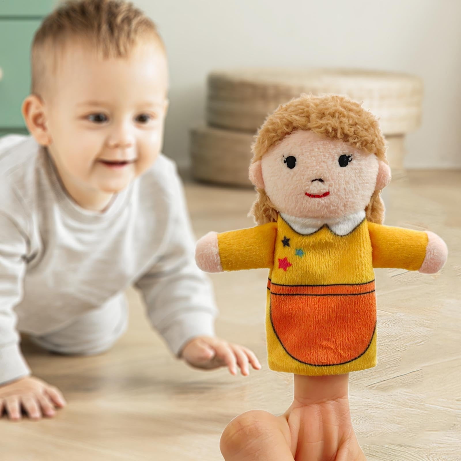 Bpyeka Finger Puppets Soft Plush Finger Puppet Toys Cartoons Puppets ...