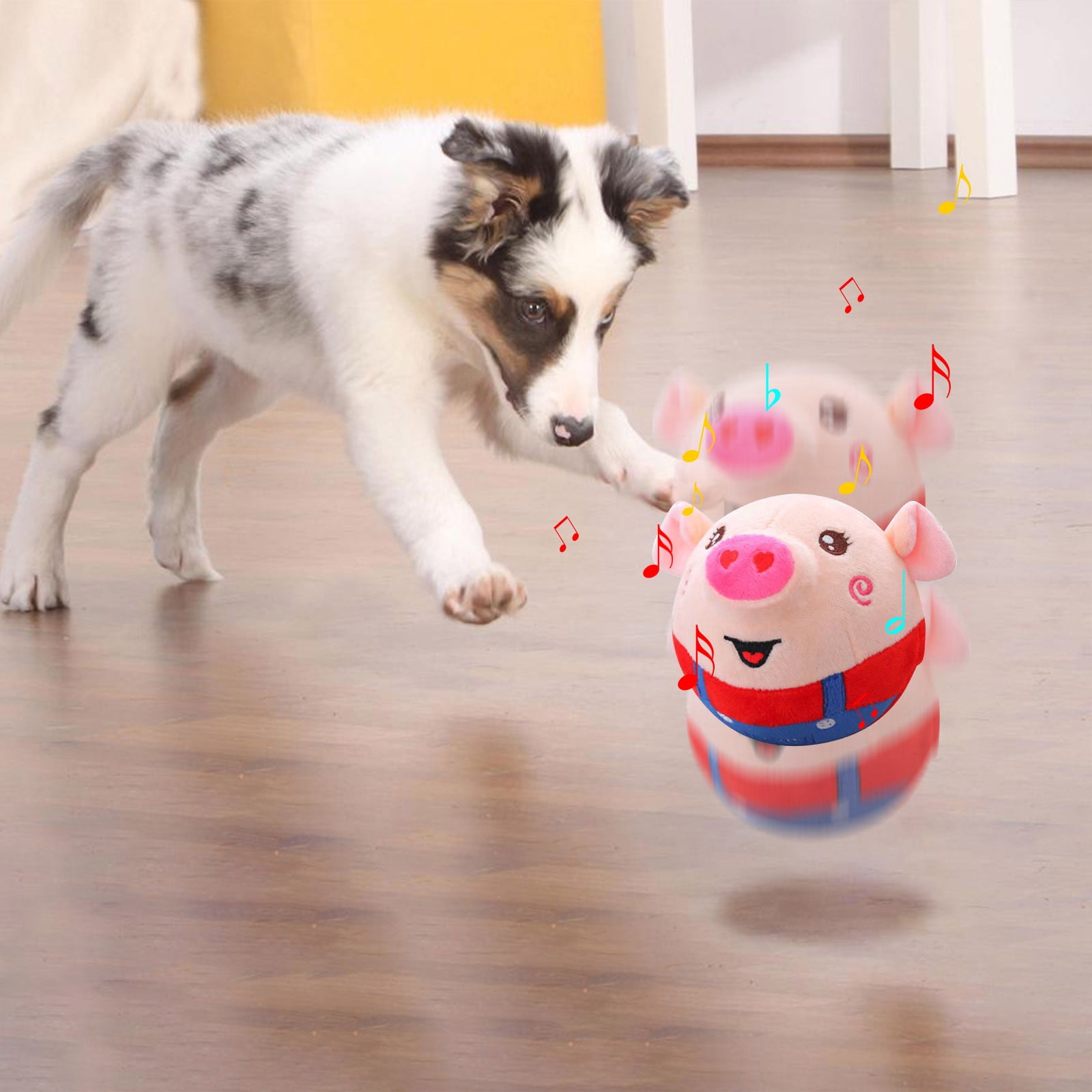 Bpyeka Jumping Pig Charging Edition Jumping Ball Plush Toy Recording ...