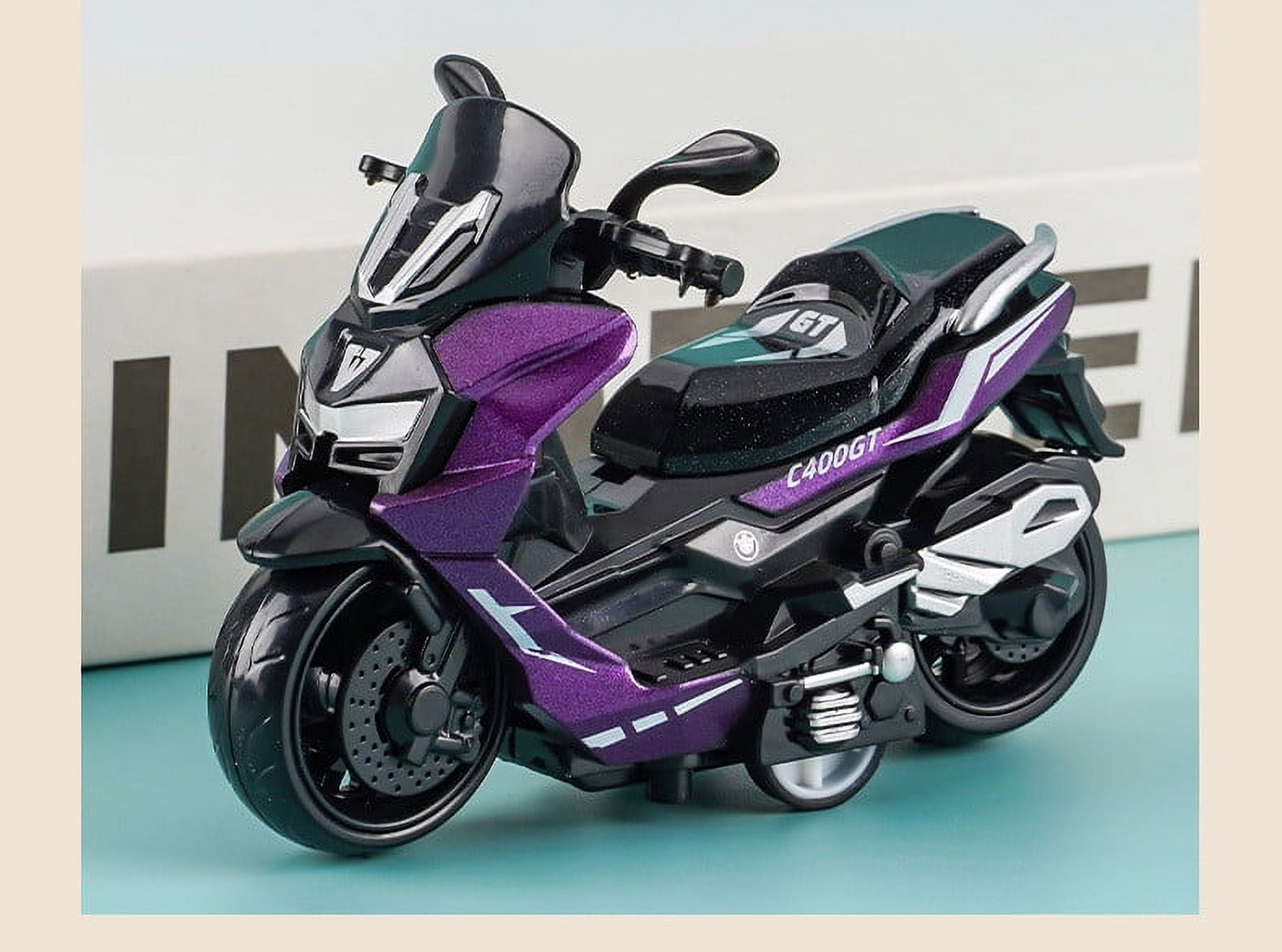 Bpyeka Kids Toys Motorcycle Model Toy Mini Alloy Metal Die-casting ...