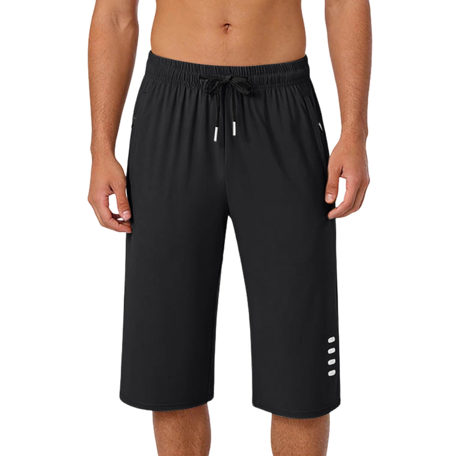 Bpyeka Men's Athletic Capri Pants, Ice Silk Fabric with Lightweight ...