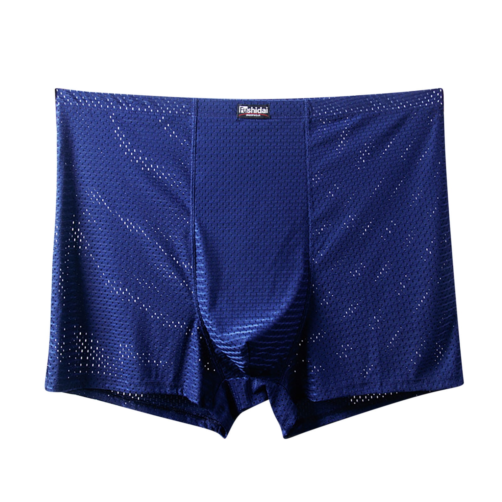 Bpyeka Men's Big & Tall Mesh Ice Silk Boxer Briefs, Nylon & Spandex ...