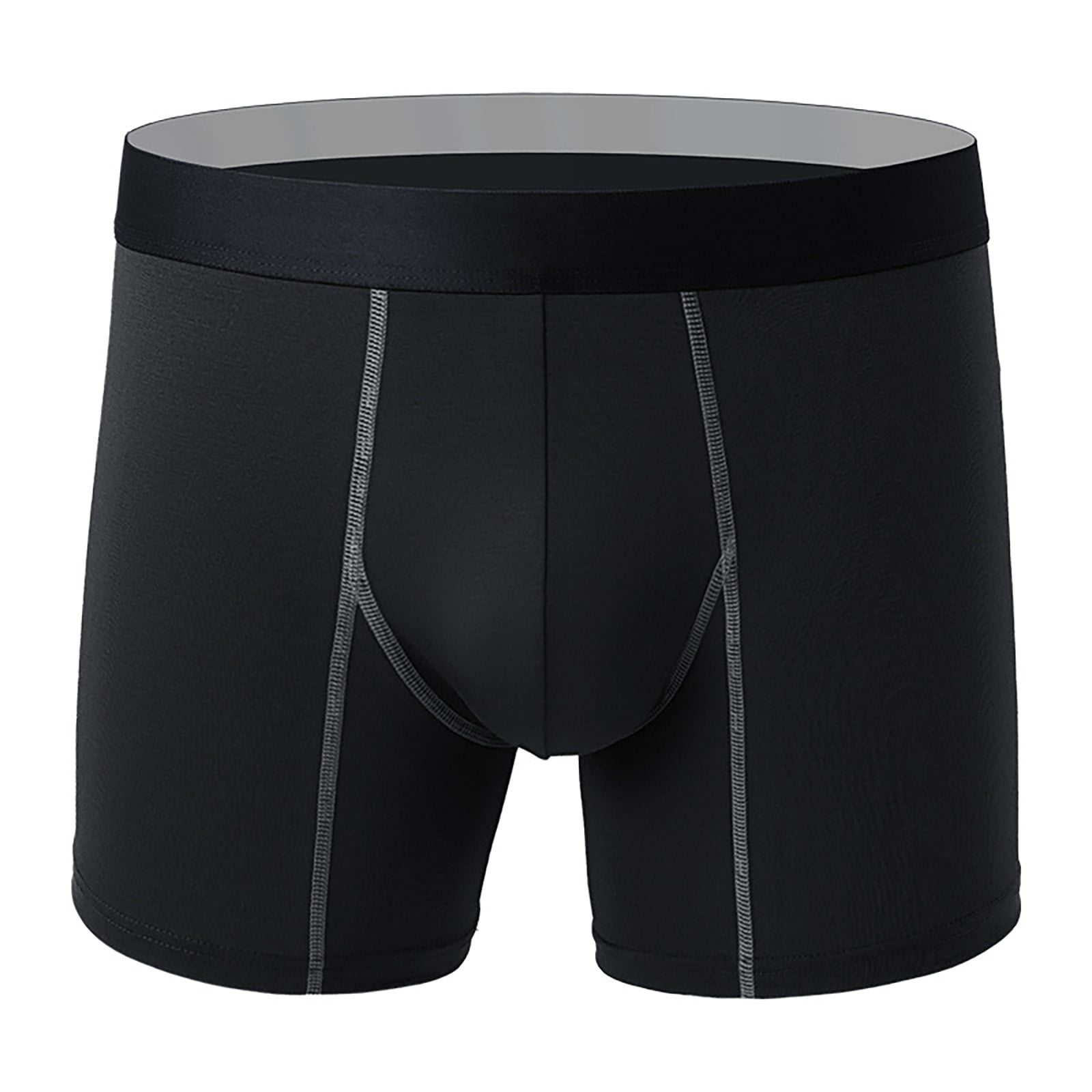Bpyeka Men's Boxer Briefs, Solid Color Mid-Rise Athletic Underwear ...