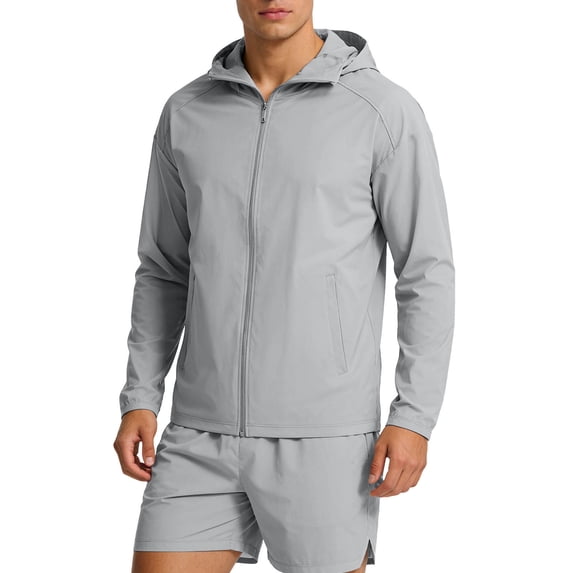 Bpyeka Men's Casual Long Sleeve Sweatshirts, Full-Zip Hooded Neck ...