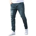 Bpyeka Men's Casual Stretch Skinny Jeans, Button & Zipper Fly Slim-Fit ...