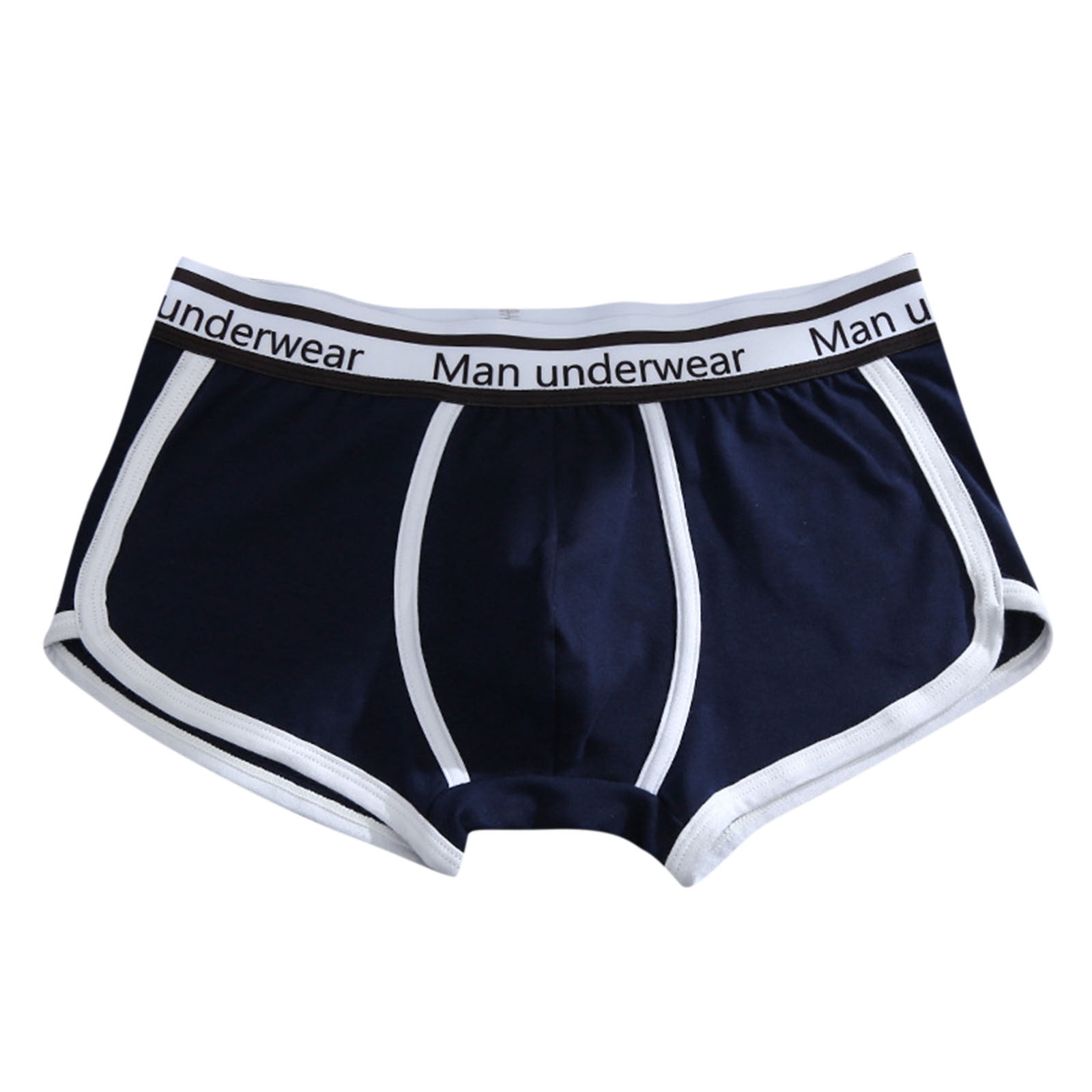 Bpyeka Men's Classic Cotton Boxer Briefs, Solid Color Stretch Waist ...