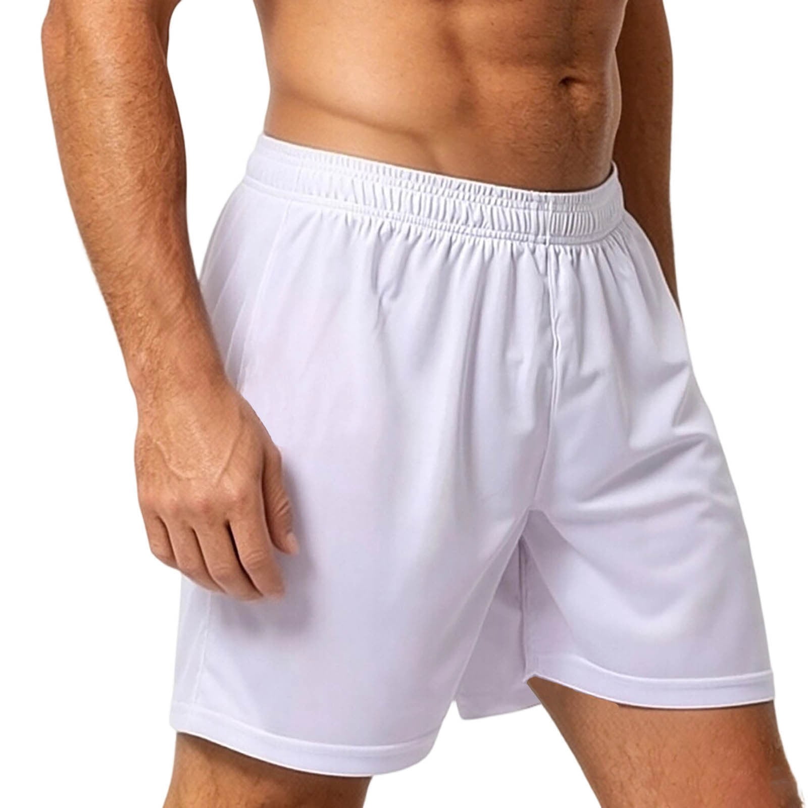 Bpyeka Men's Elastic Waist Athletic Training Shorts, Breathable Five ...