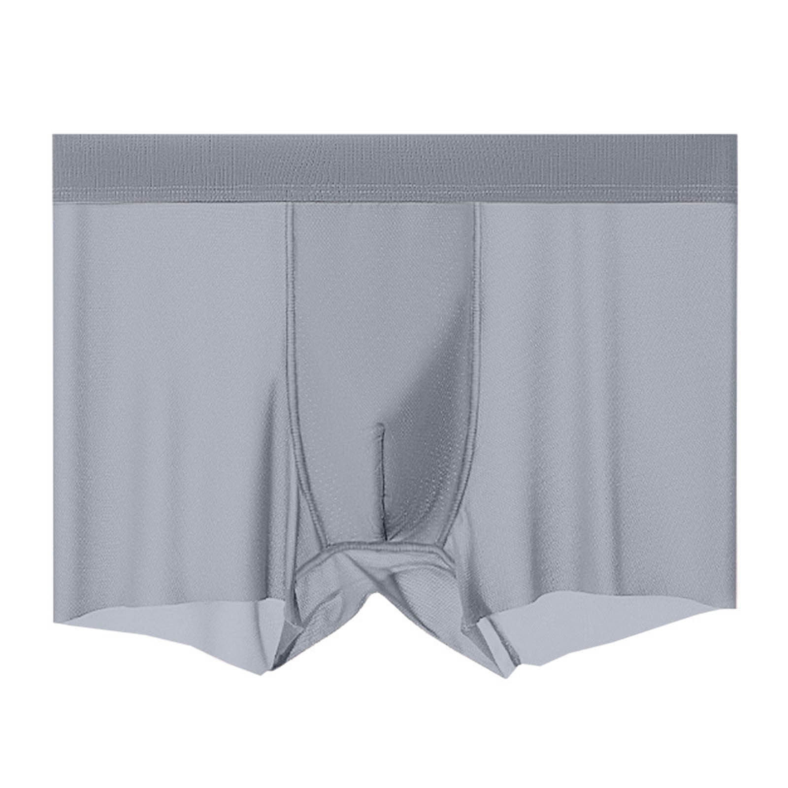 Bpyeka Men's Ice Silk Nylon Stretch Waist Boxer Briefs, Comfortable ...