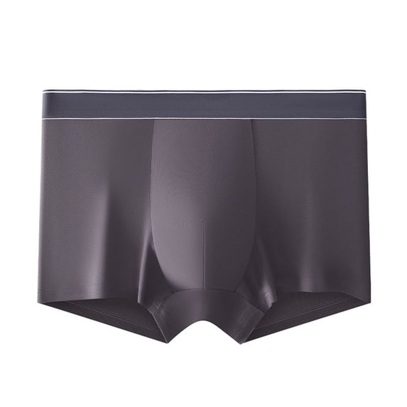 Bpyeka Men's Smooth Stretch Waist Cotton Boxer Briefs, Breathable ...