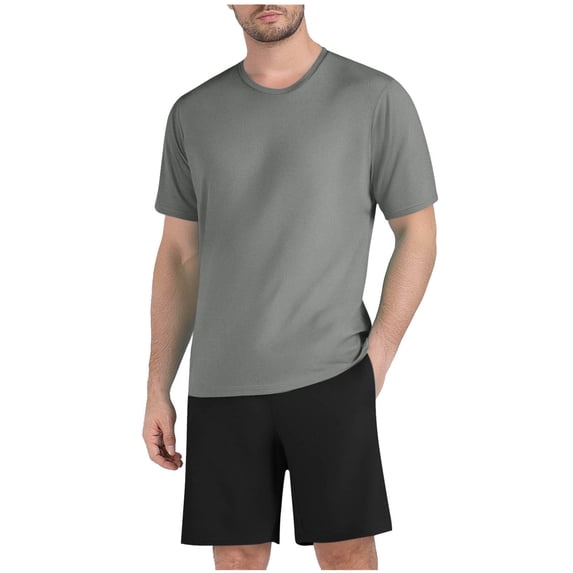 Bpyeka Men's Sports Two-Piece Beach Vacation Matching Set, Crew Neck ...