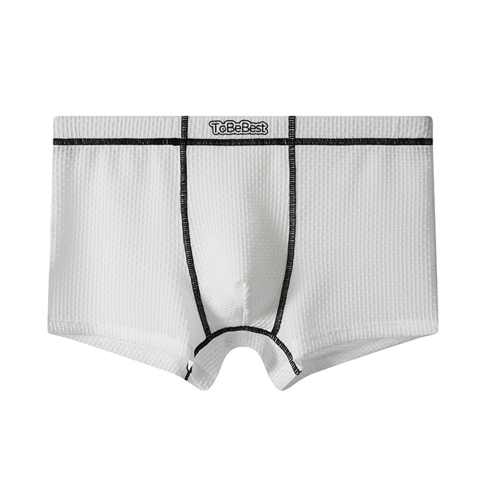 Bpyeka Men's Textured Nylon-Spandex Stretch Waist Boxer Briefs, Mid ...