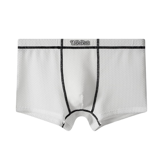 Bpyeka Men's Textured Nylon-Spandex Stretch Waist Boxer Briefs, Mid ...
