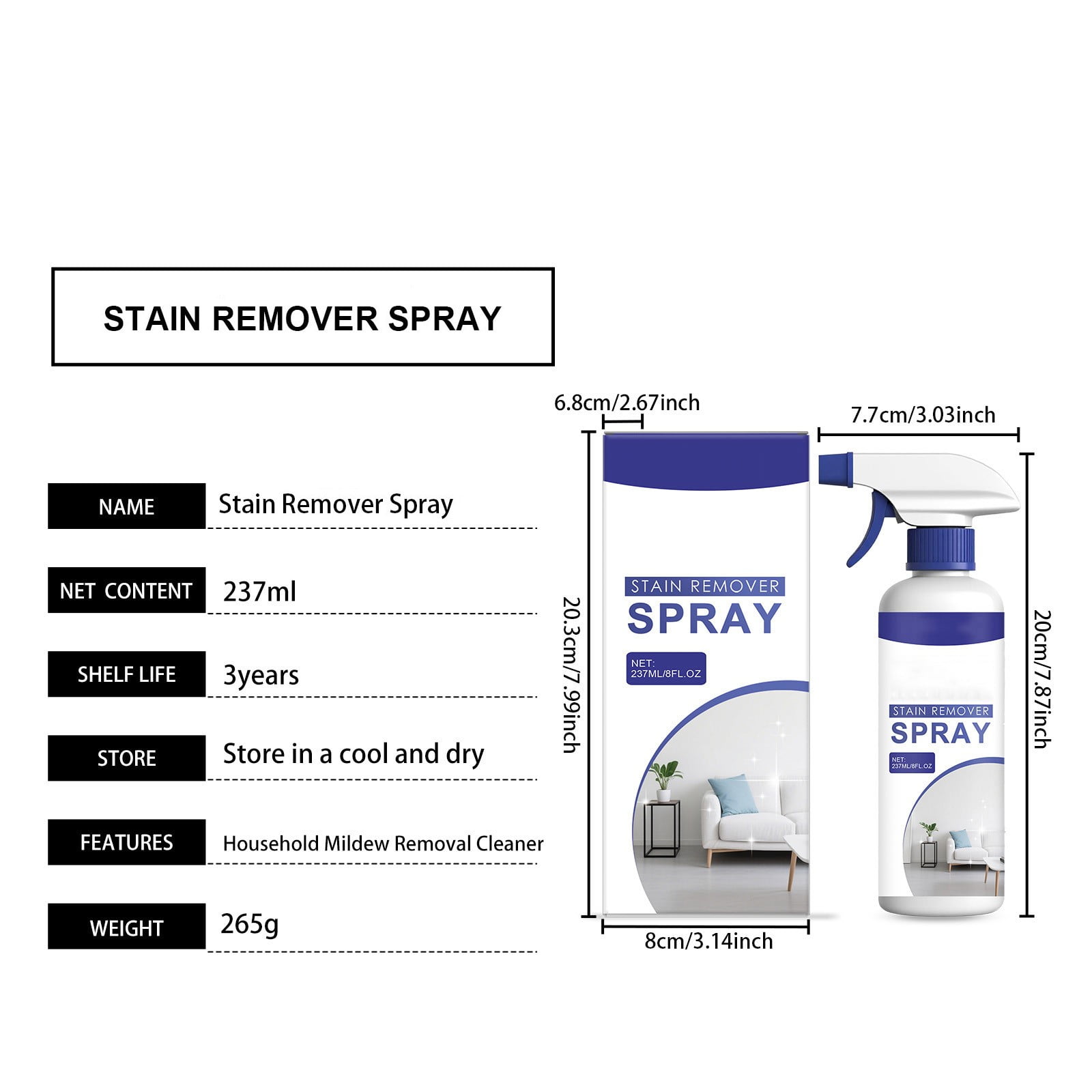 Bpyeka Multi Purpose Wall Tile Cleaning Care Spray Wall Tile ...