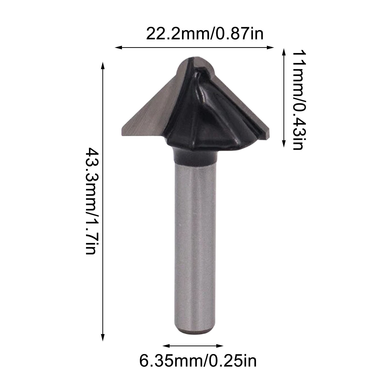 Bpyeka Round-bottom V-shaped Slotting Cutter V-shaped Cutter ...