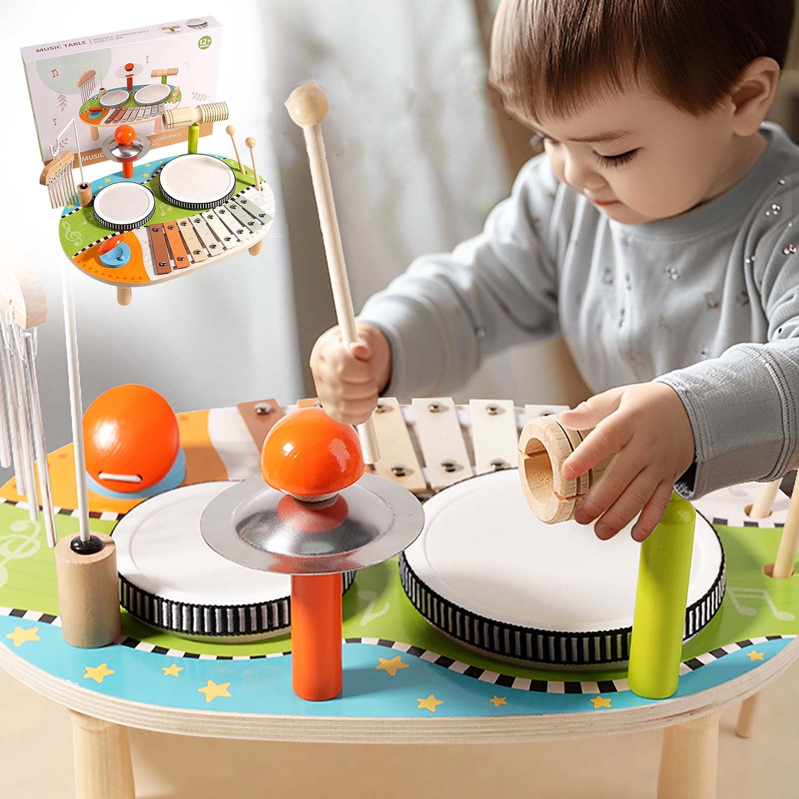 Bpyeka Toy Clearance A Multi-purpose Drum Kit Educational Early ...