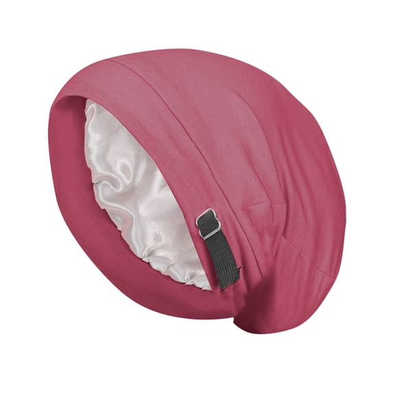 Bpyeka Unisex Solid Color Satin Lined Sleep Cap, Stretch Adjustable ...