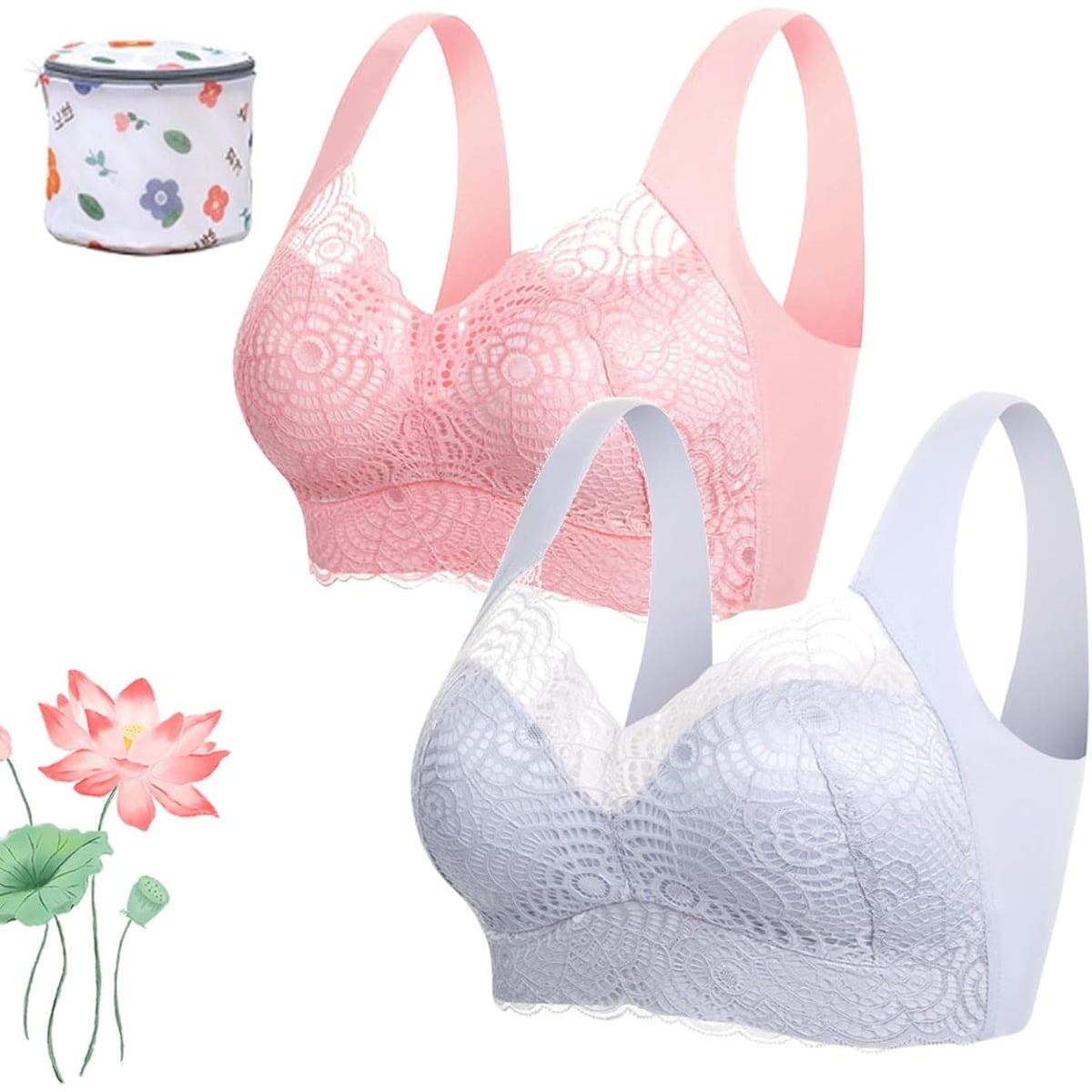 Bra, Anti-Saggy Breasts Bra, Wireless Push Up Bra for Women with ...
