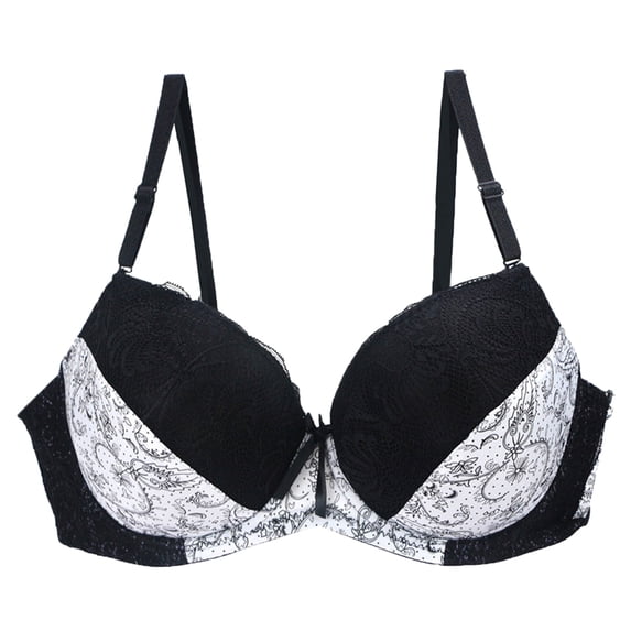 Bra Elegant Lace Front Button Shaping Cup with Adjustable Straps and ...