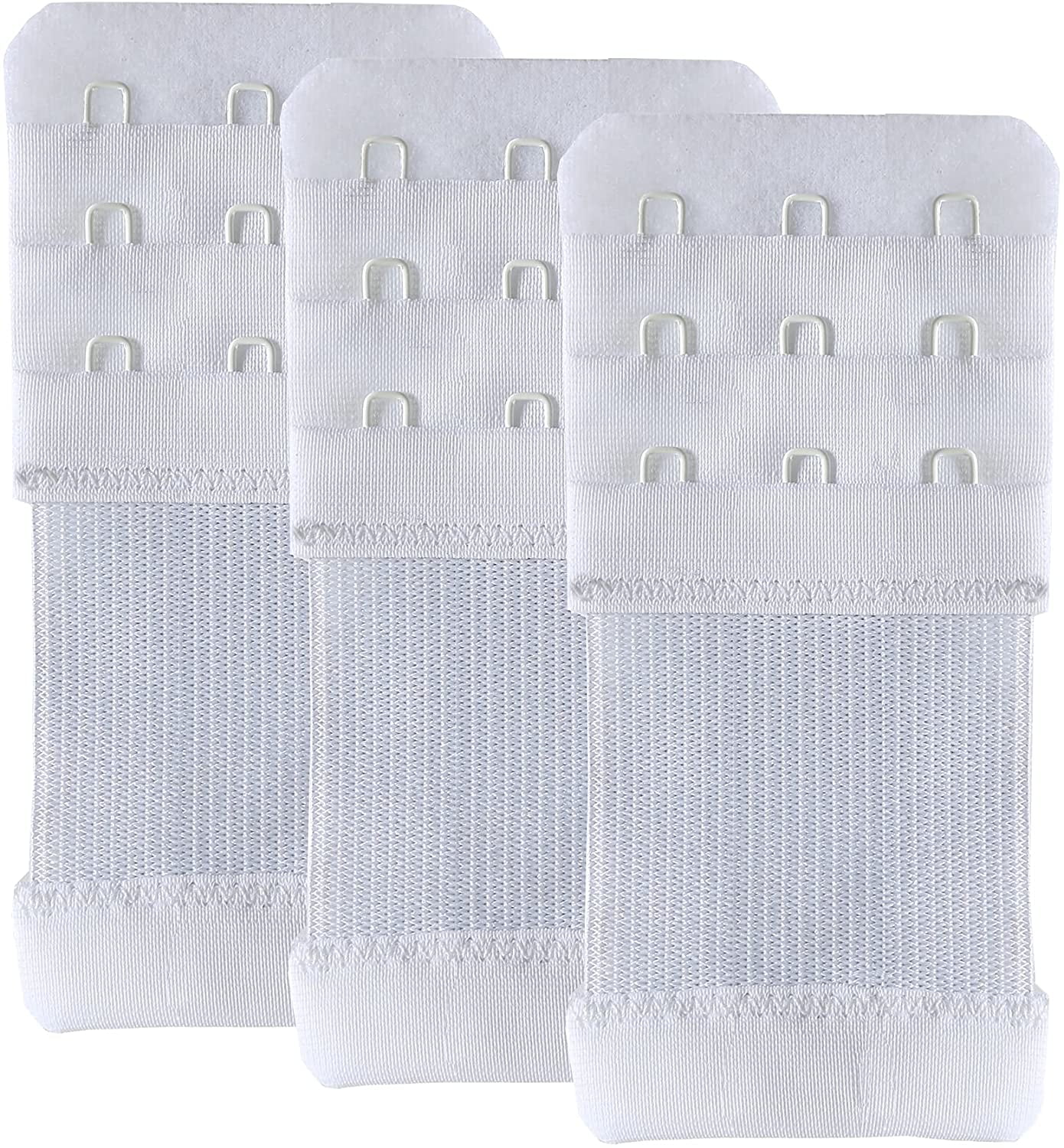 Bra Extender 3 Hook Elastic Stretchy Bra Band Extension 3pcs-Pack ...