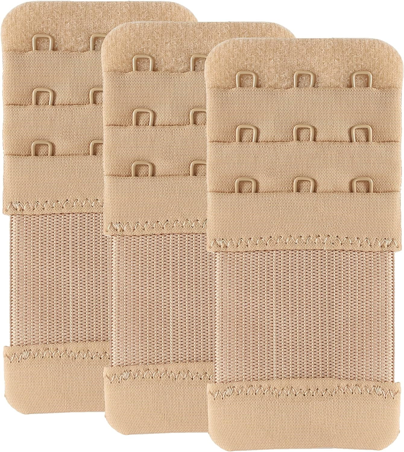 Bra Extender 3 Hook Elastic Stretchy Bra Band Extension 3pcs-Pack ...