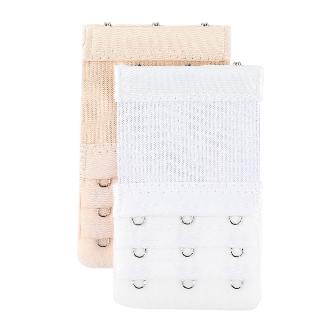 Bra Extenders 3 Rows 3 Hooks Elastic Bra Hook Extension, 2 Packs Color ...