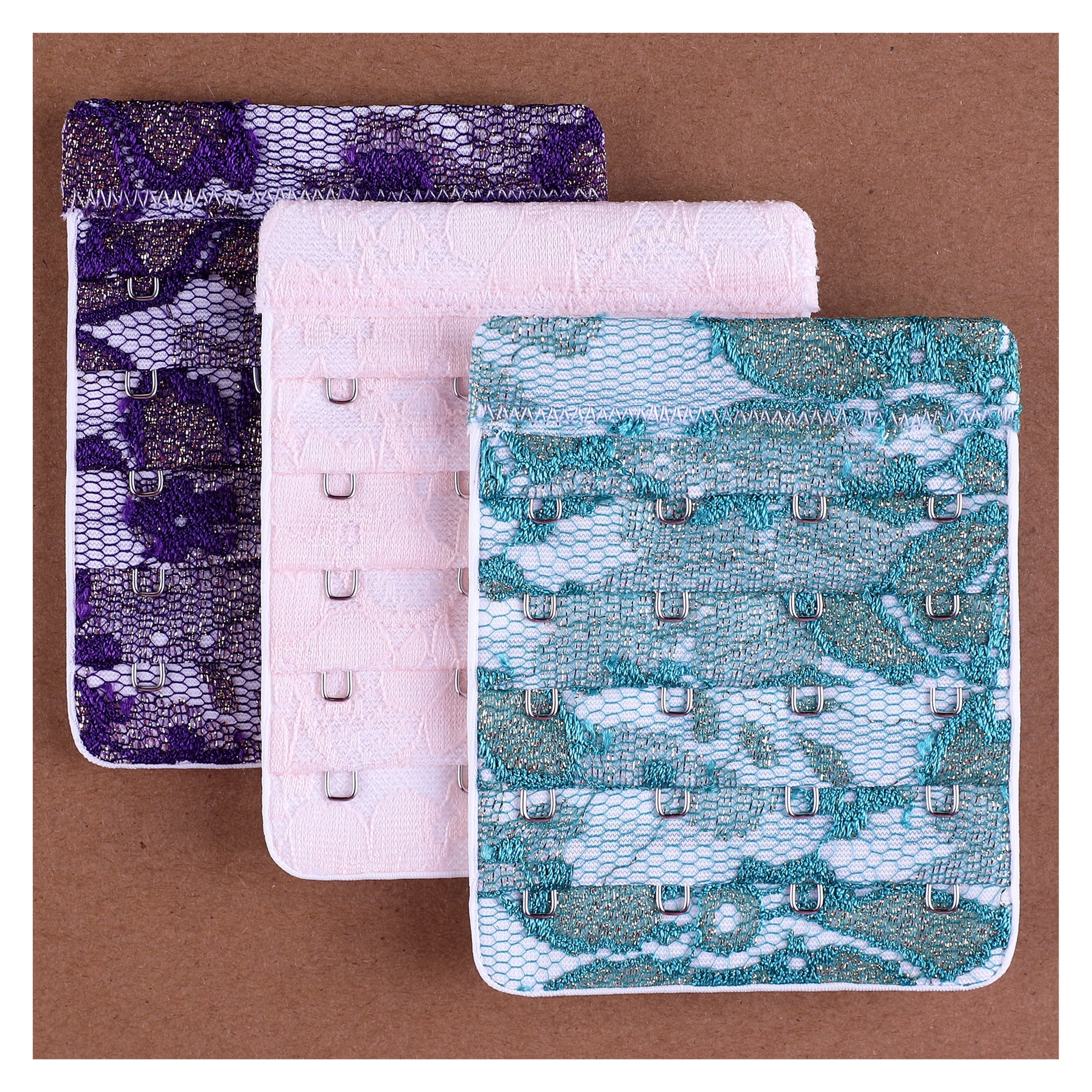 Bra Extenders 4 Hooks,3 Pack Non-Stretch Extra Long,Plus Size,Lined ...
