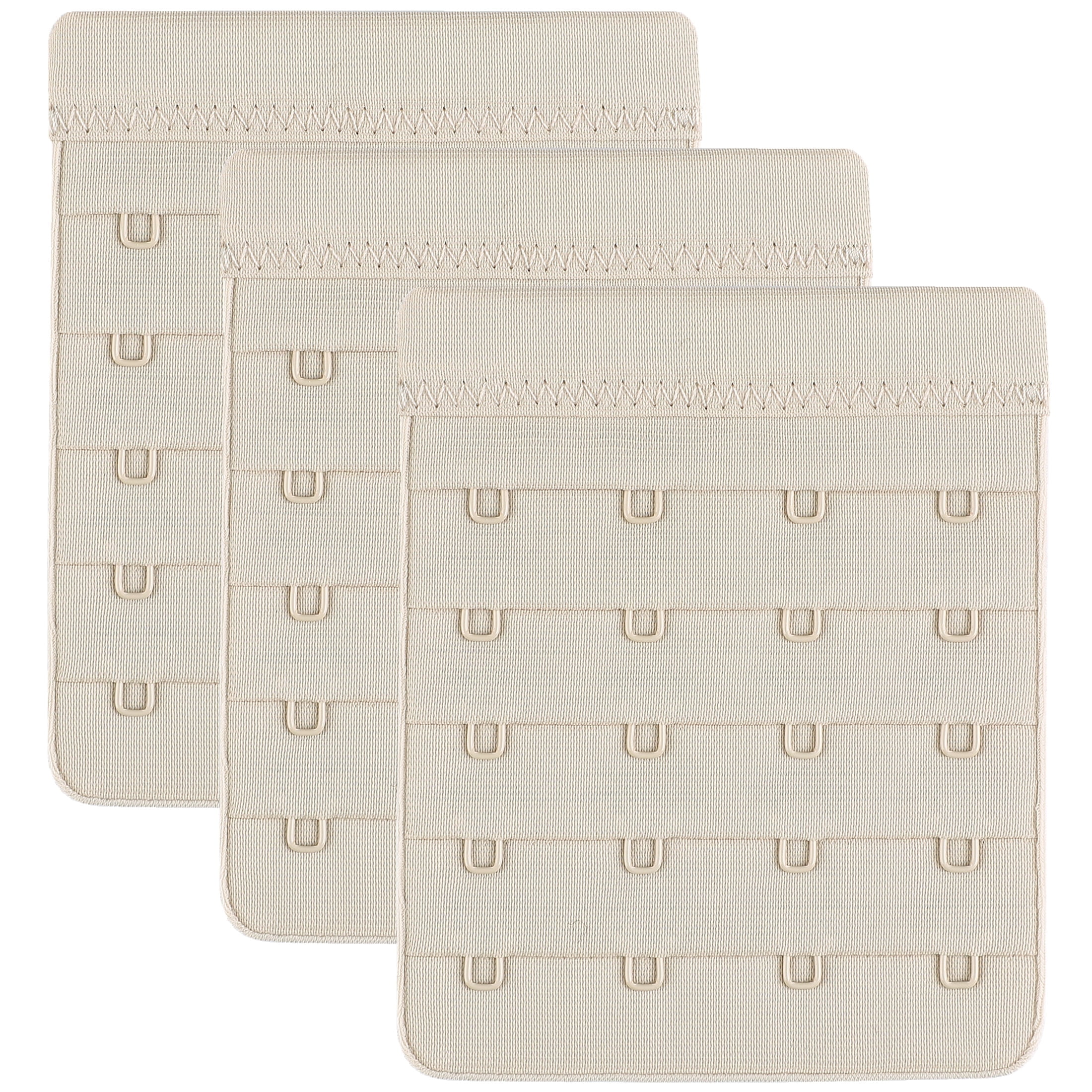 Bra Extenders 4 Hooks, 3 Pack Non-Stretch Extra Long,Plus Size,Lined ...