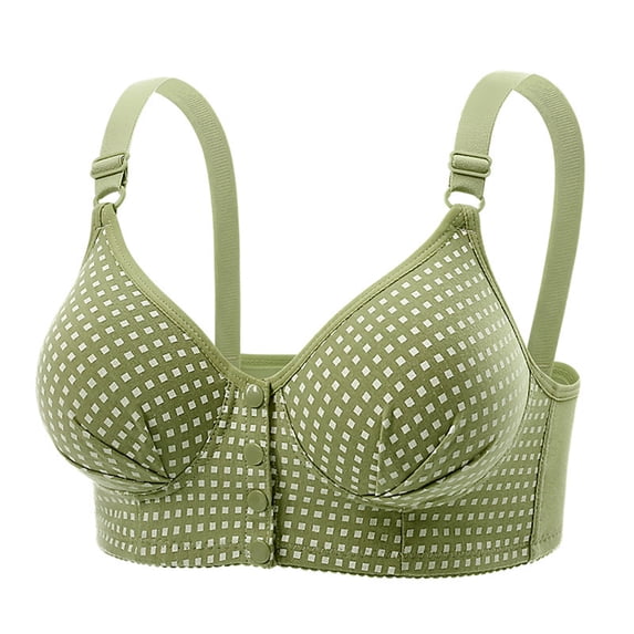 Bra Front Closure for Women Plus Size,Wireless Full Coverage Push Up ...