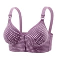 Bra Front Closure for Women Plus Size,Wireless Full Coverage Push Up ...