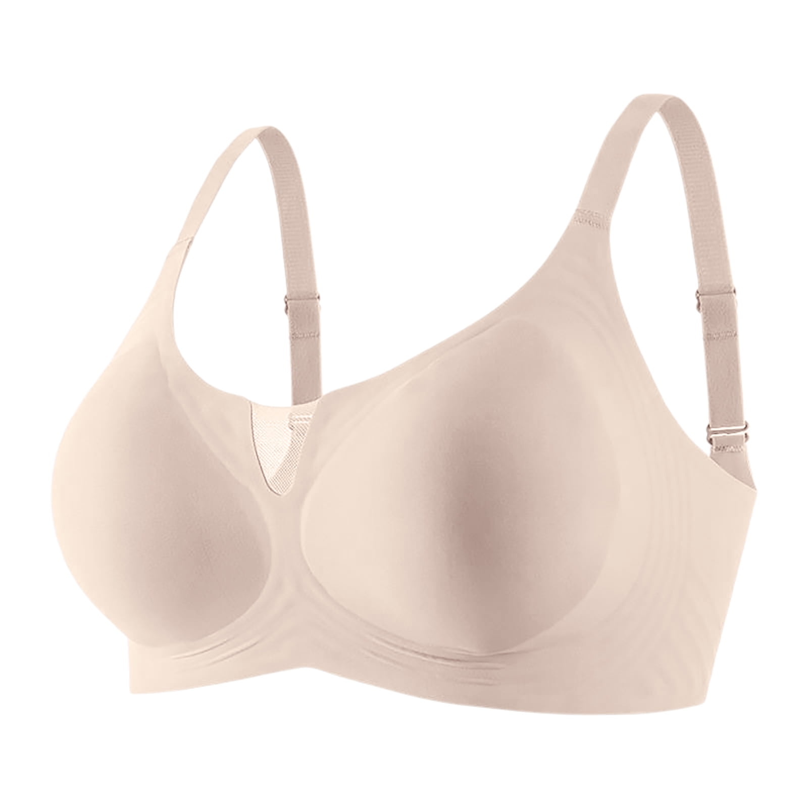 Bra, Lifting Wire-Free Jelly Bra, Seamless Soft Comfort Strip Wireless ...