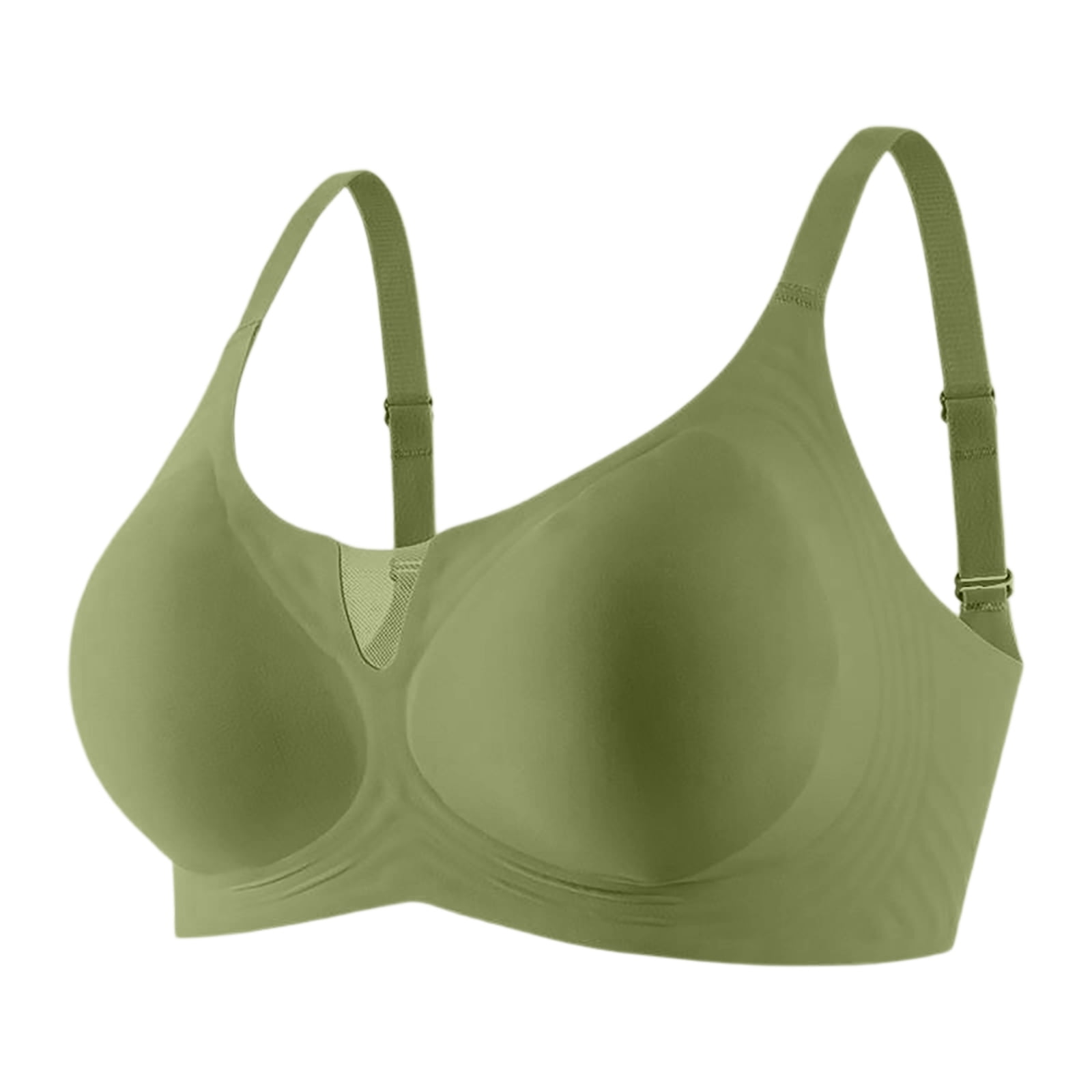 Bra, Lifting Wire-Free Jelly Bra, Seamless Soft Comfort Strip Wireless ...