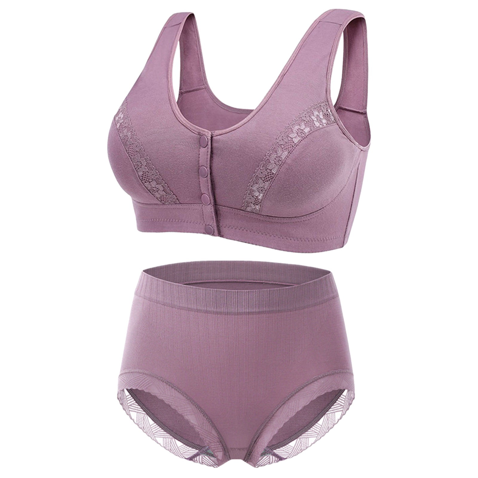 Bra And Panty Sets For Women Front Button Shaping Cup Shoulder Strap No ...