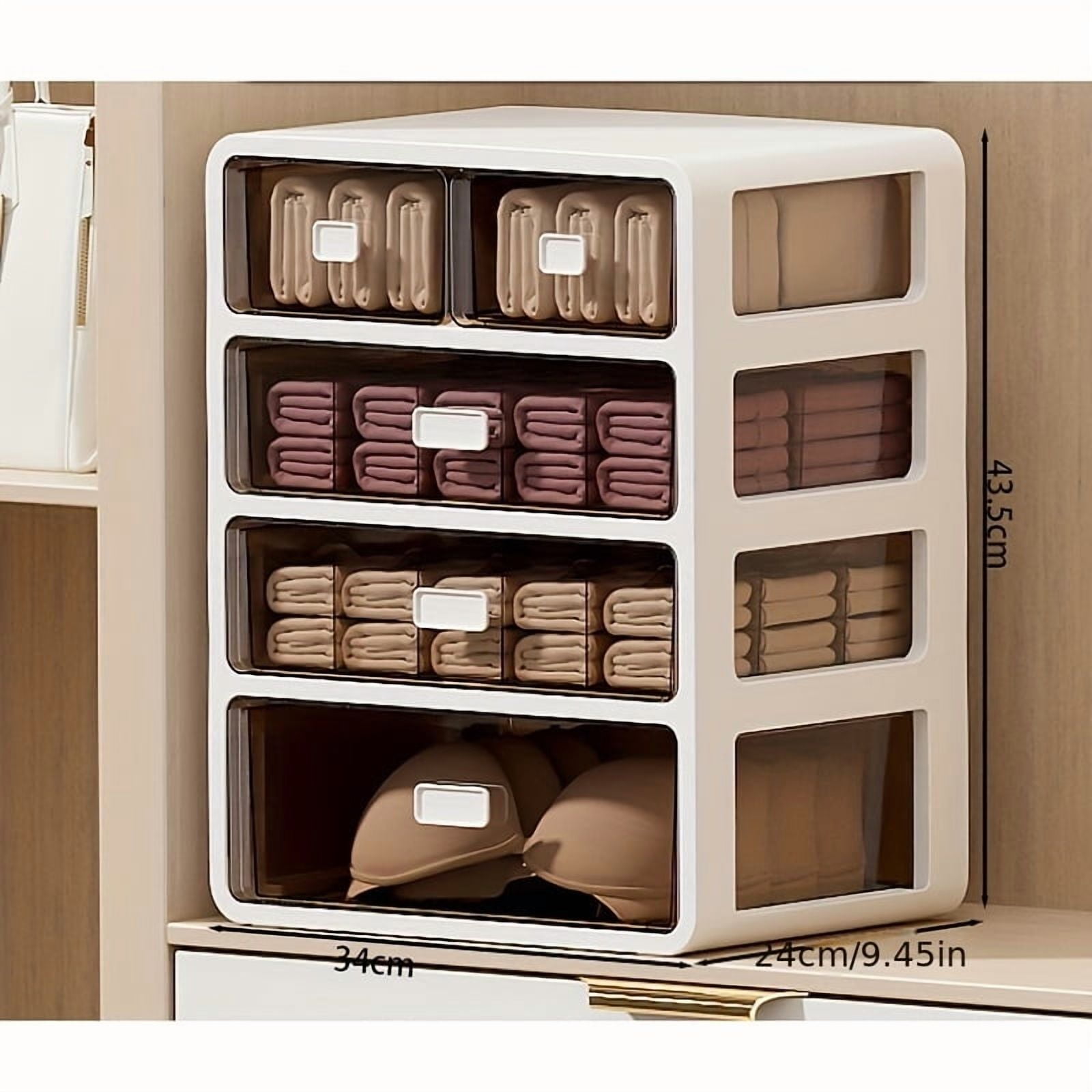 Bra & Panty Storage Organizer with Transparent Drawers - Portable ...