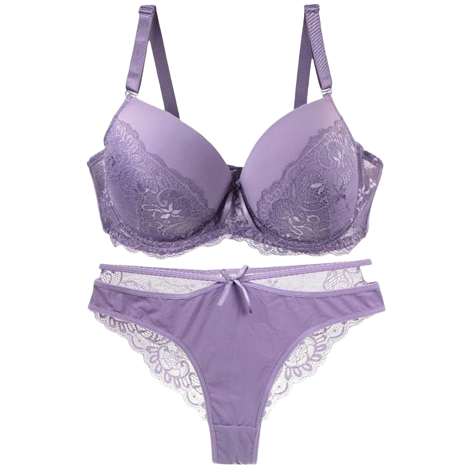 Bra Sets for Women, Audhol Women's Bra and Panty Sets Lace Bra 2 Piece Bra and Thong Set ...