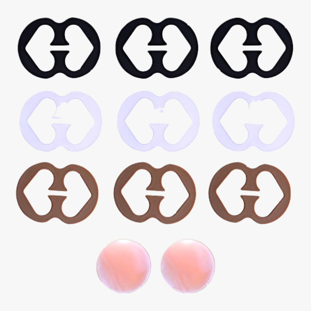 Charm Skins Bra Strap Clip Holder Hook – 9 Pc Set Bundle with ...