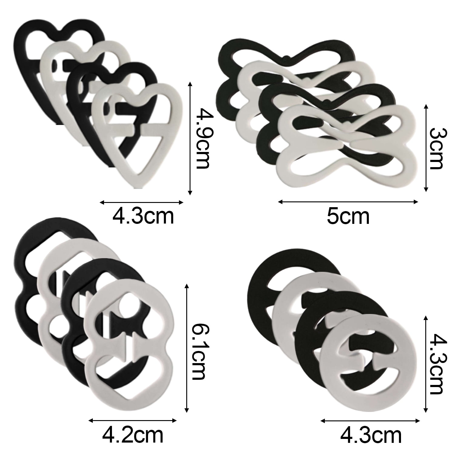 Bra Strap Clips 16 Pcs, Plastic Bra Cross Back Clips for Cleavage ...