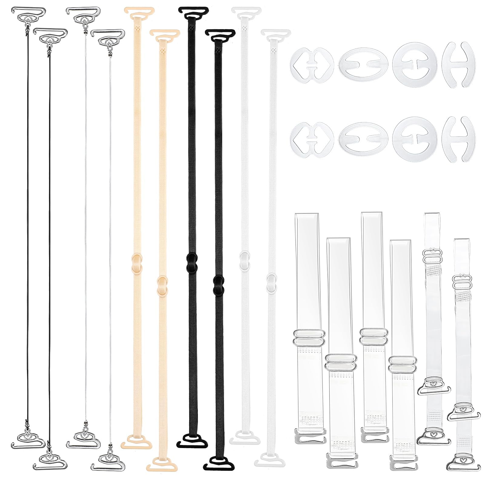 Tonatita Invisible Adjustable Bra Straps, 15mm Clear Silicone Strap ...