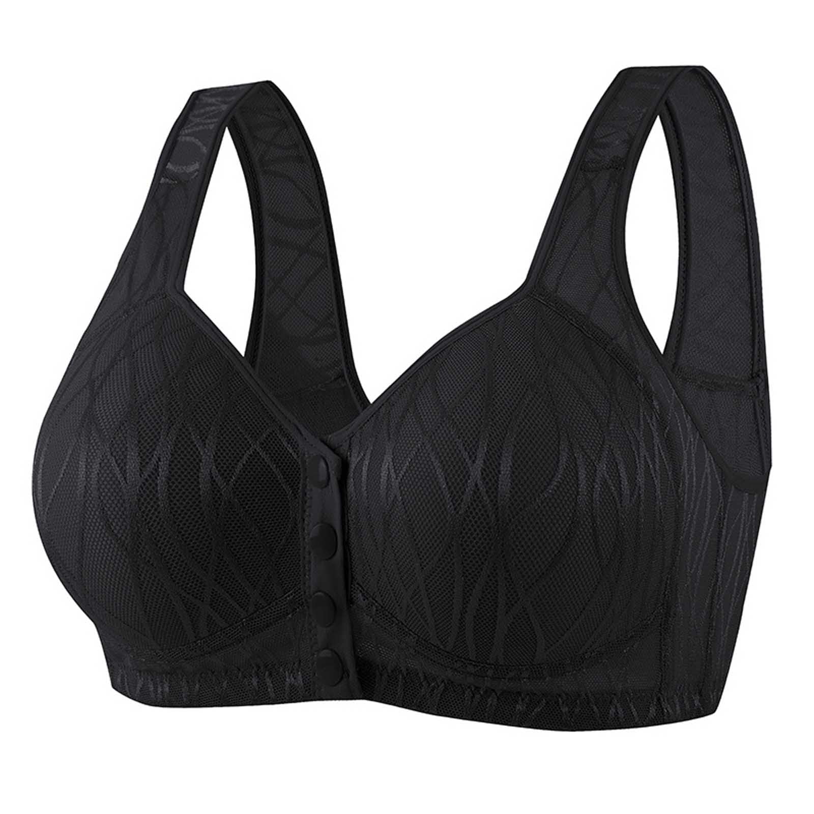 Bra Underwire Bra Wire Women Plus Size Front Button Closure Bra Senior ...